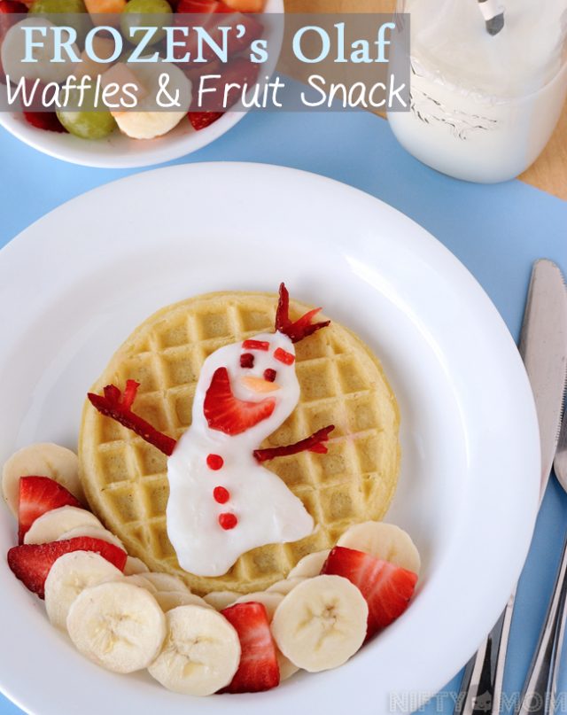 Disney’s FROZEN Inspired Olaf Waffles & Fruit Snack – Nifty Mom