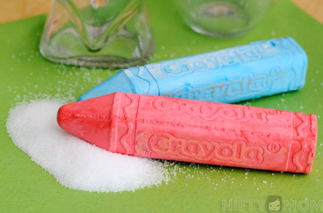 Coloring Salt with Chalk for a DIY Colored Sand Look – Nifty Mom