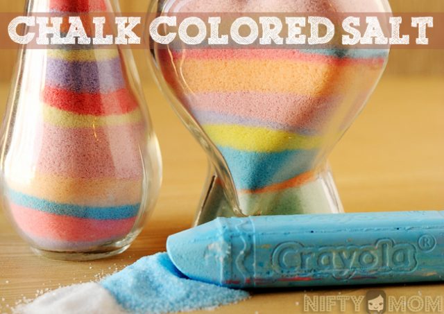 Coloring Salt with Chalk for a DIY Colored Sand Look – Nifty Mom