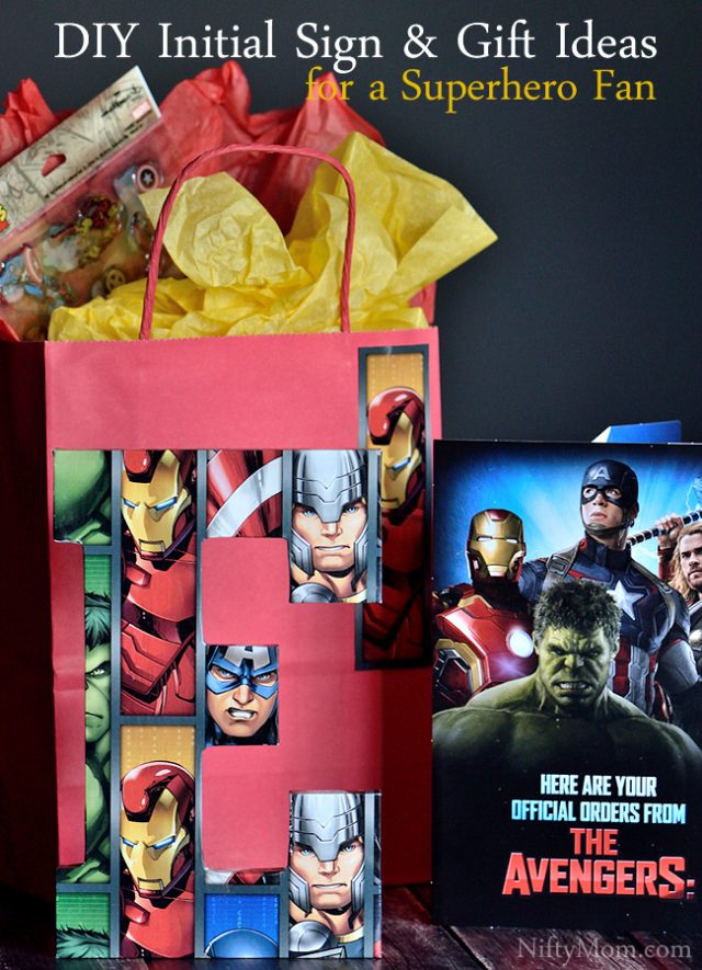 DIY Initial Sign & Gift Ideas for a Superhero Fan – Nifty Mom