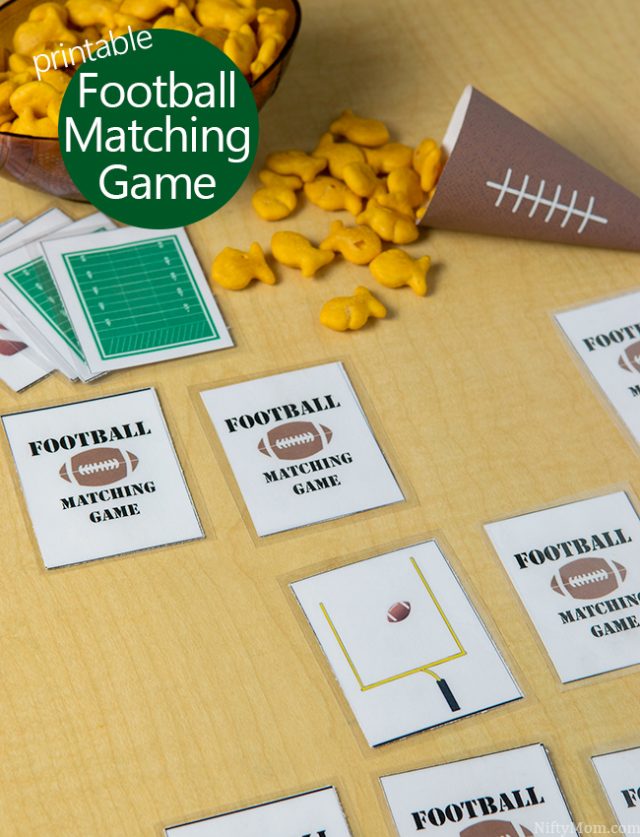 Printable Football Matching Game for Kids – Nifty Mom