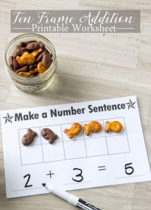 Ten Frame Addition Practice – Printable Worksheet – Nifty Mom