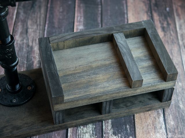 DIY ‘Catch-All’ Wooden Organizer with Lamp – Nifty Mom