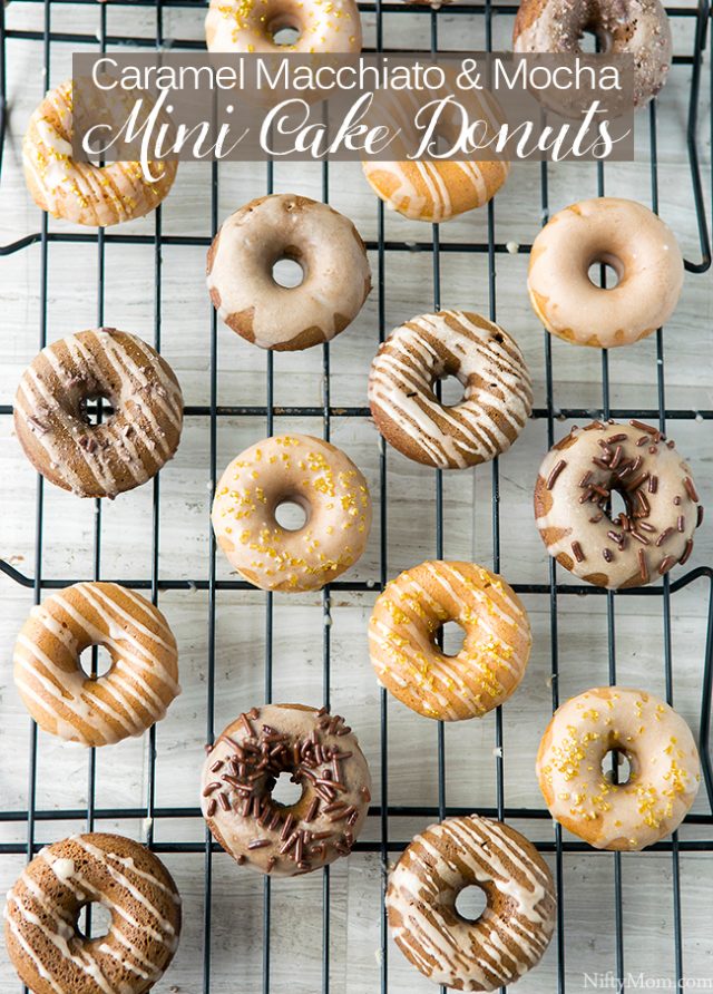Mini Caramel Macchiato & Mocha Cake Donuts – Nifty Mom