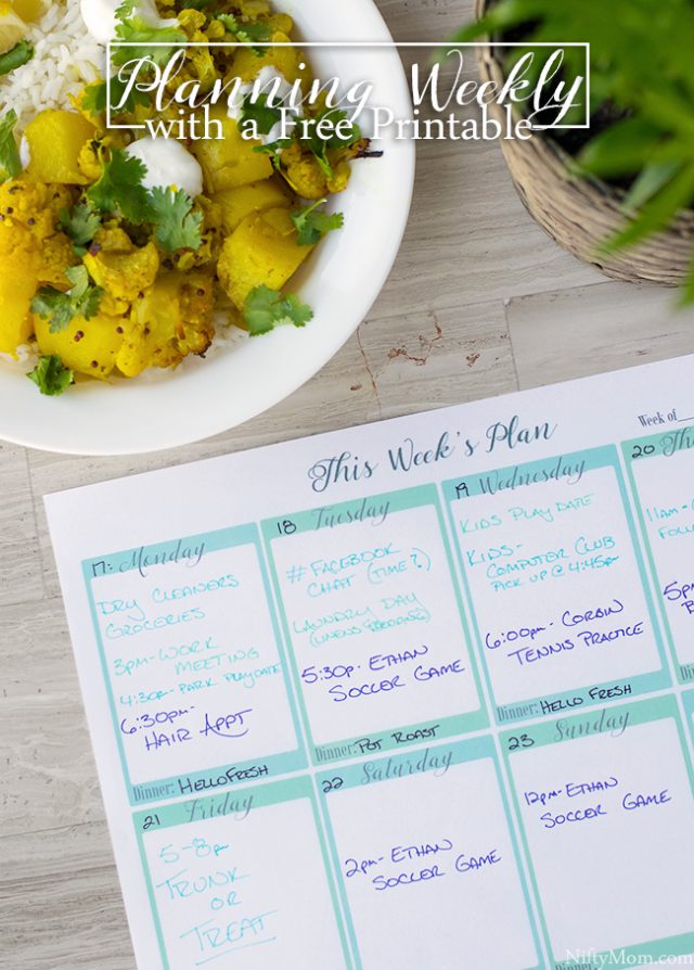 Planning Weekly + a Free Printable – Nifty Mom