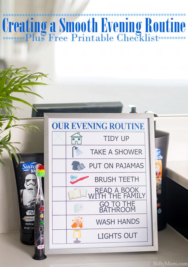 Kid’s Evening Routine + Free Printable Checklist – Nifty Mom