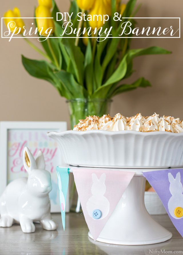 DIY Stamp & Spring Bunny Banner – Nifty Mom