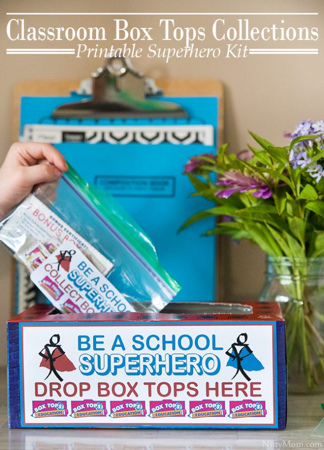 Classroom Box Tops Collection Idea {Superhero Printable Kit} – Nifty Mom