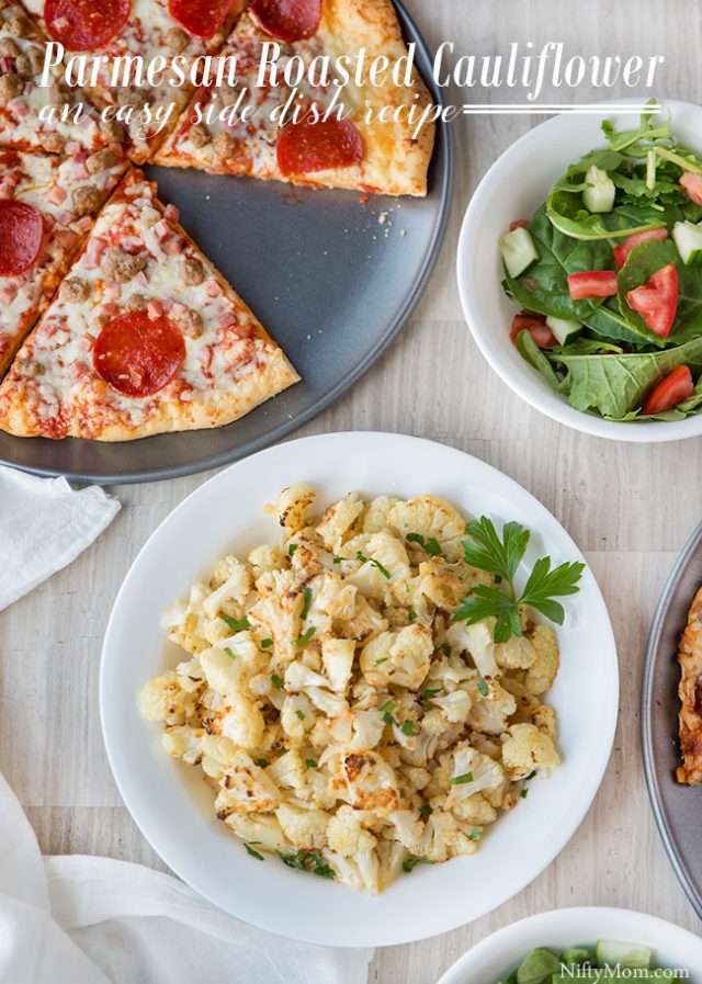 Parmesan Roasted Cauliflower {Easy Side Dish} – Nifty Mom